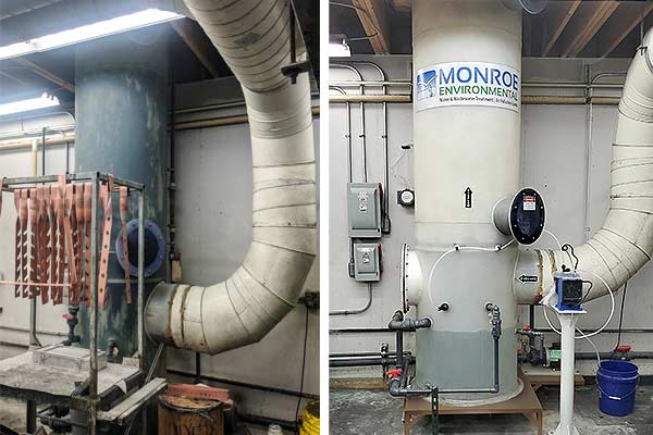 Wet Scrubber for Semiconductor Plant Emissions | Monroe Environmental