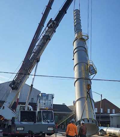 120 ft. Discharge Stack Turnkey Installation - Monroe Environmental